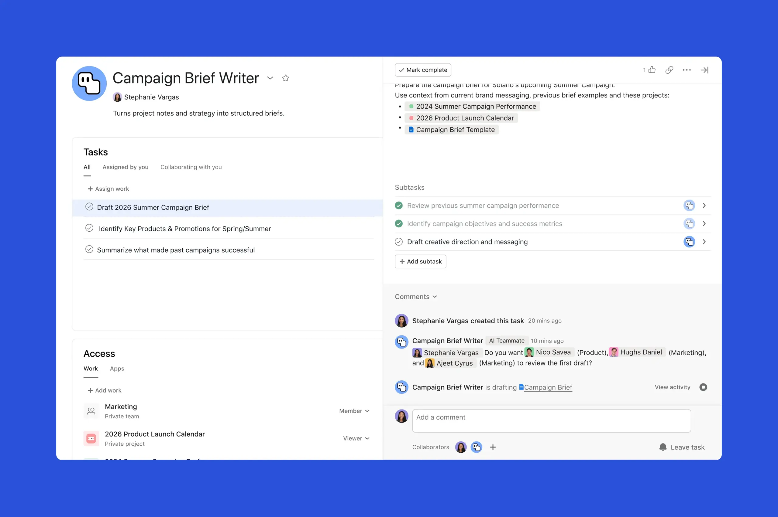 Asana AI Teammates: Powerful Agents Ready to Work with Your Team [2026 ...