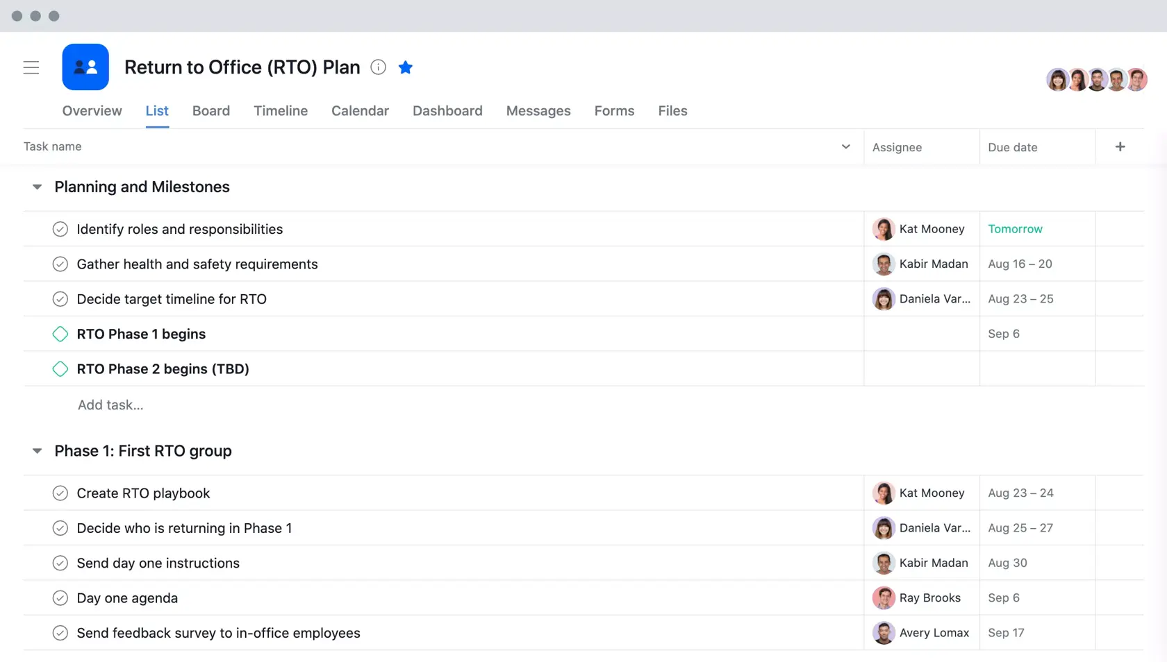 Free Return to Office Plan Template [2023] • Asana