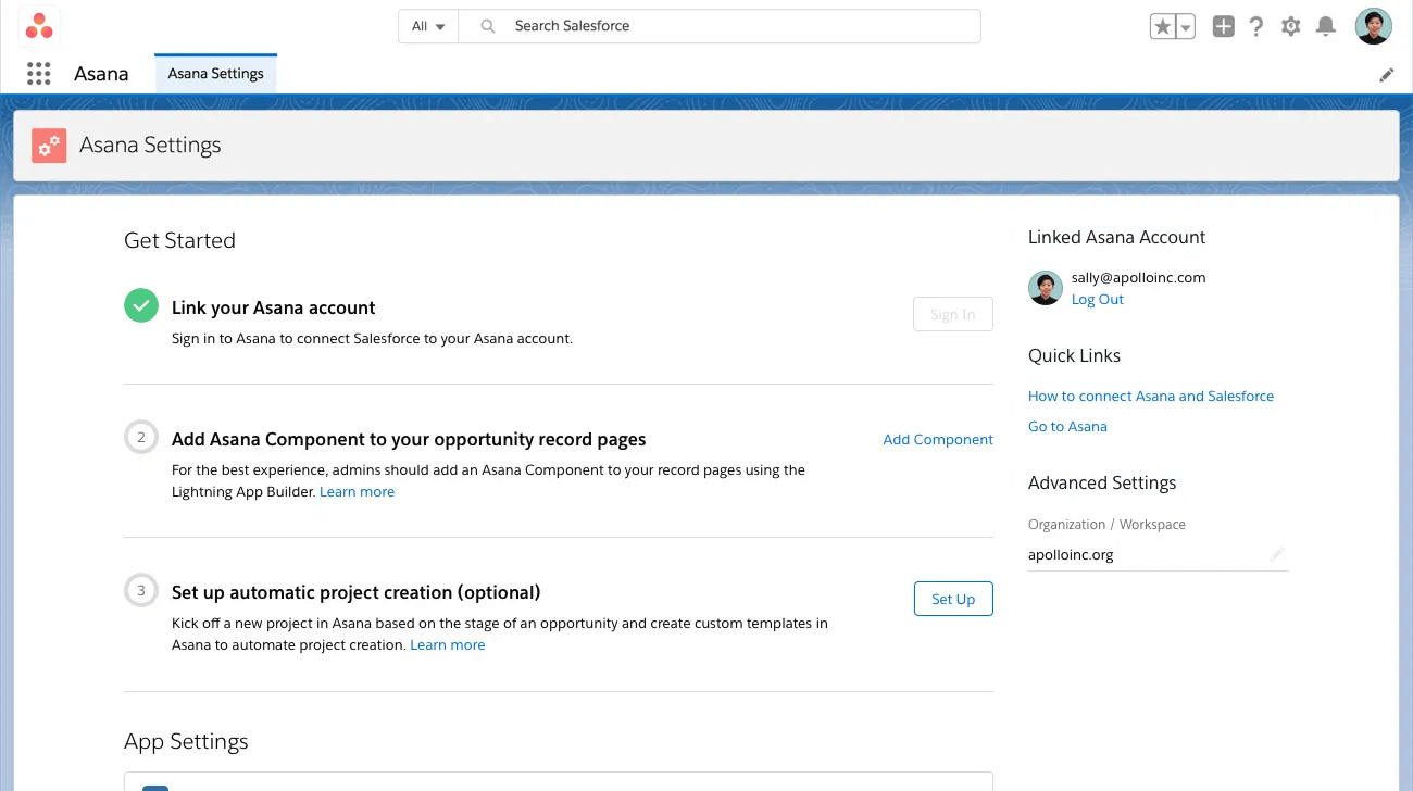 Asana for Salesforce