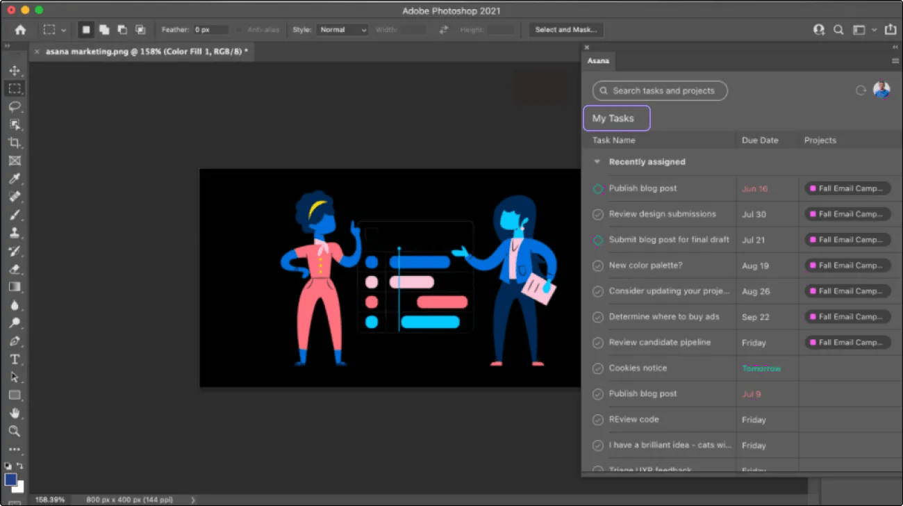 Asana for Adobe Creative Cloud