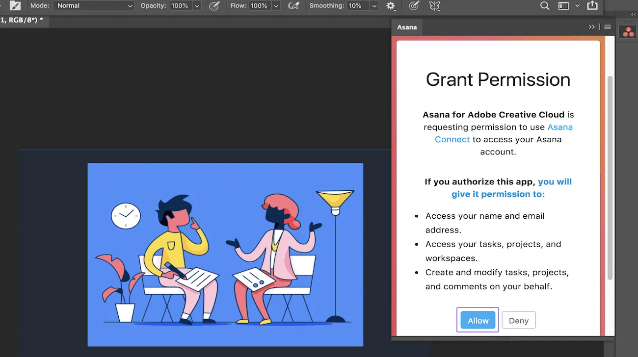 Asana for Adobe Creative Cloud