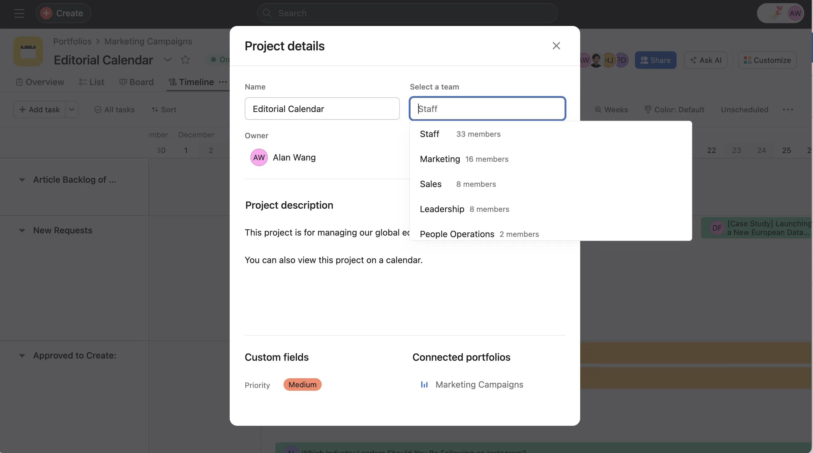 Understanding projects
